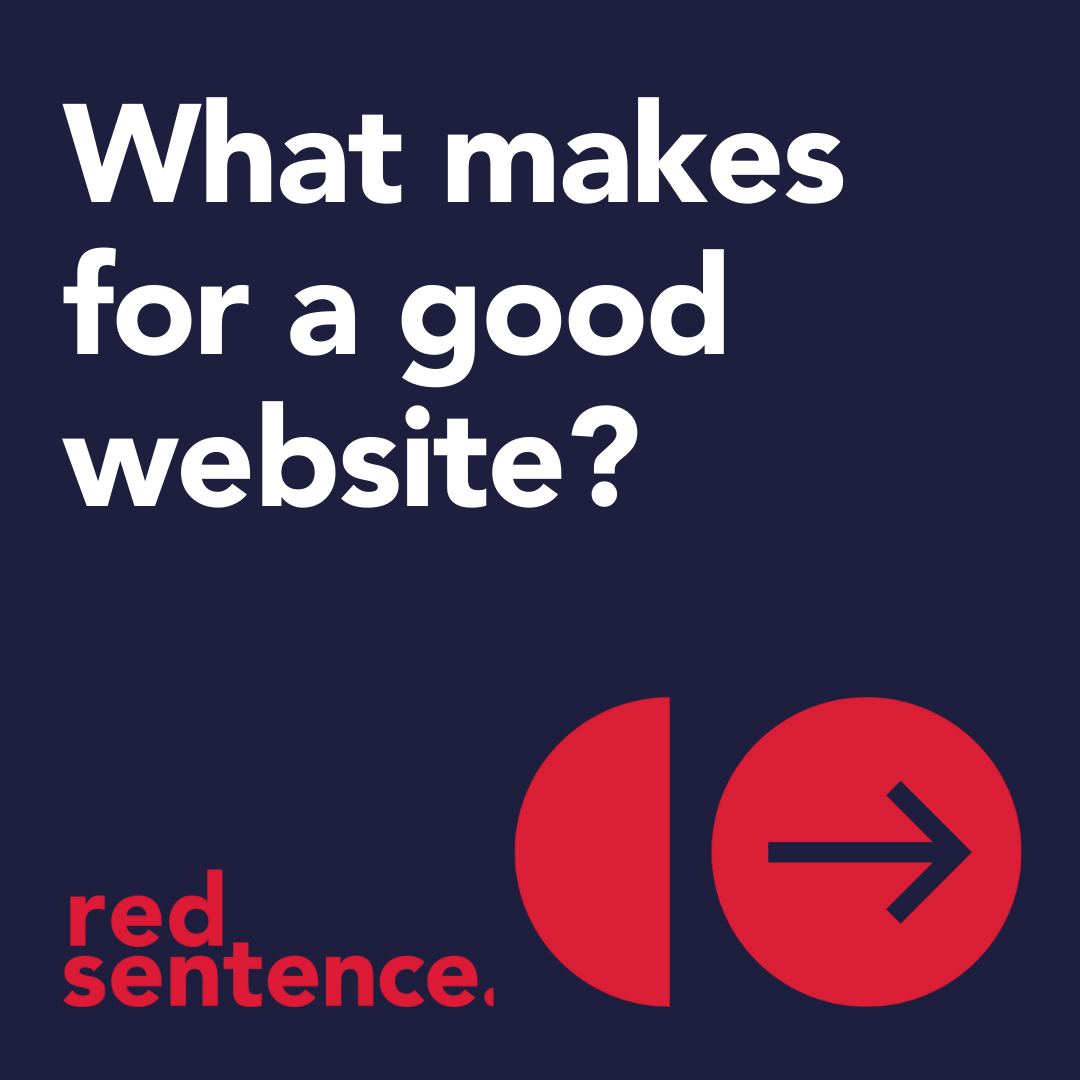 What makes for a good website? - Red Sentence